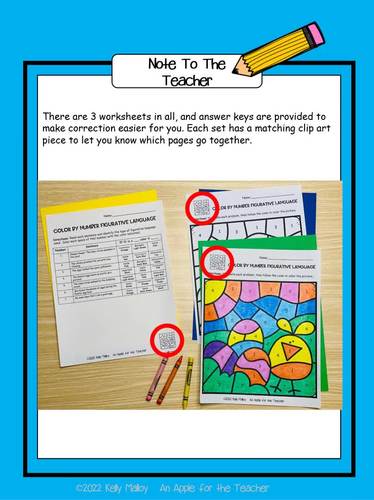 Figurative Language Activities 5th grade Easter Coloring By Number ...