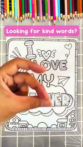 Back to School Coloring Pages Positive Affirmation Posters for ...