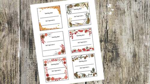 Thanksgiving Gratitude Craft, Printable Thanksgiving Gratitude Cards