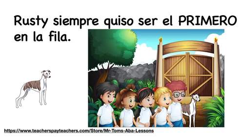 Rusty Has To Be First In Line Behavior Story in Spanish by Mr Tom's ABA ...
