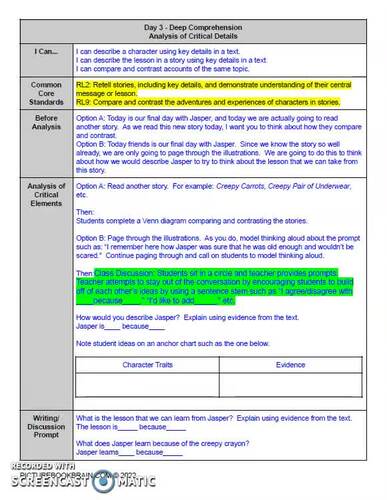 Creepy Crayon by Aaron Reynolds Lesson Plan and Google Activities