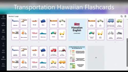 Hawaiian flashcards transportation by Language Forum | TpT