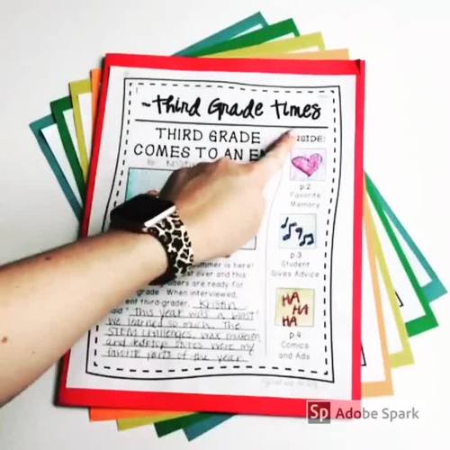 End of Year Writing Activity - 4th Grade Newspaper Project - Print ...