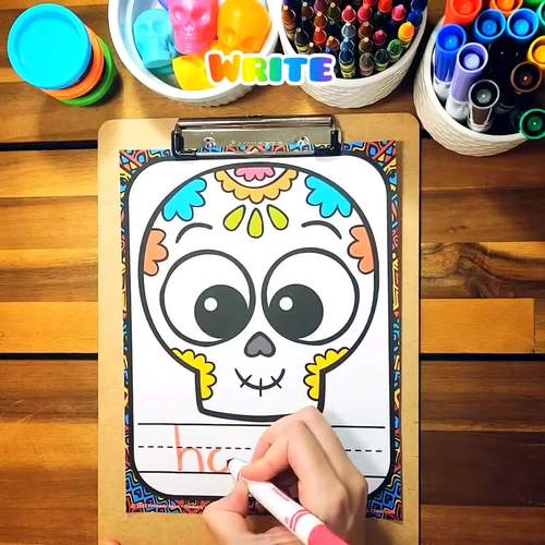 Day of the Dead Social-Emotional Centers: Sugar Skull Writing & Play ...