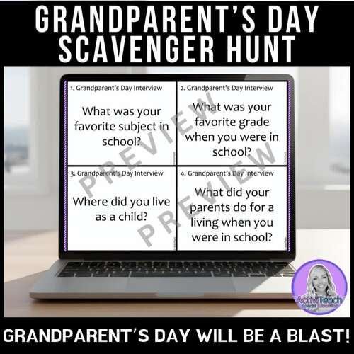 Grandparents Day Activity | Grandparent’s Day Scavenger Hunt ...