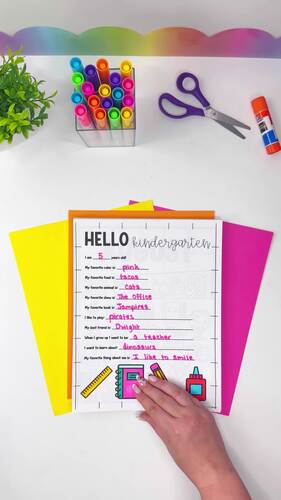 Year Long Kindergarten/1st Grade Writing & Craft Portfolio Memory Book
