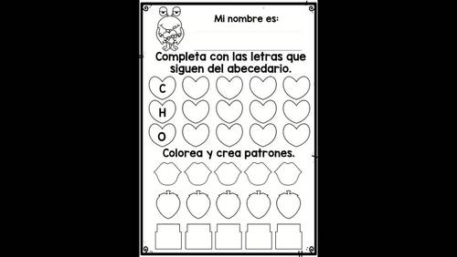 San Valentín Tarea de la mañana | Valentine's Morning Work & Homework ...