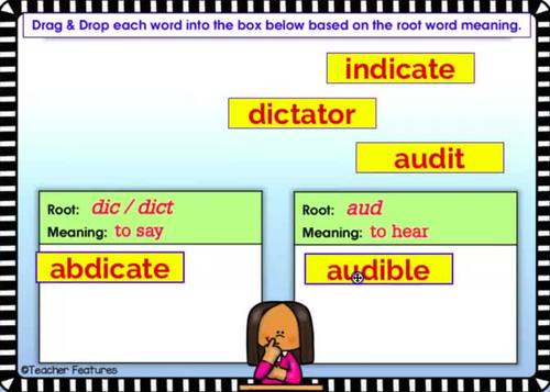 GREEK & LATIN ROOT WORDS Digital Boom Cards Bundle by Teacher Features