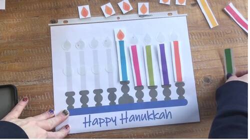 Hannukah Craft - Make a Menorah Activity - Holidays Around the World