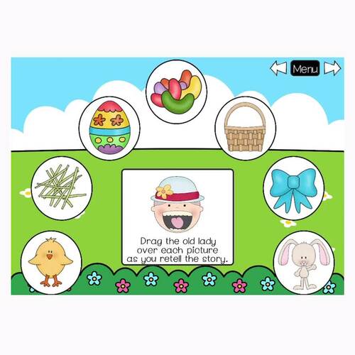 There Was an Old Lady Who Swallowed a Chick Book Companion| Boom Cards ...