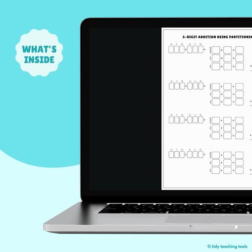 Blank Addition Partitioning Templates (with Examples) | 2-digits to 5 ...