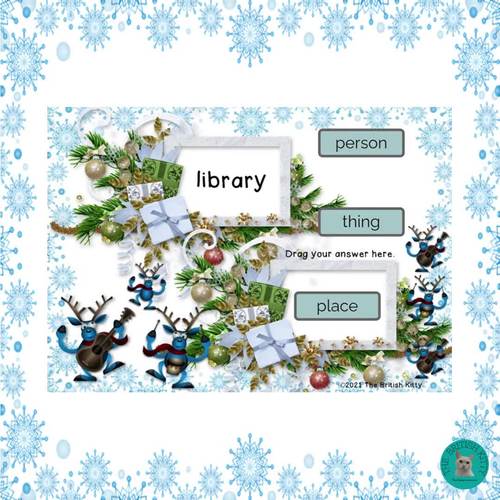 Christmas Dancing Reindeer Nouns Person Place Thing Winter Boom Cards™