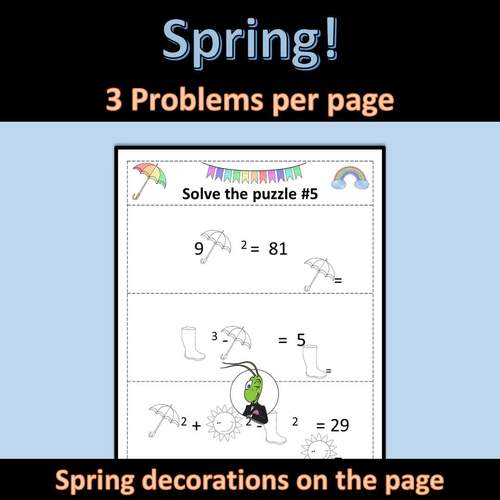 Spring Properties of Exponents with Logic Puzzles and Pictures for Algebra