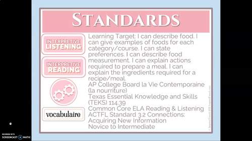 French Bread Comprehensible Input Vocabulary Culture Images No Prep