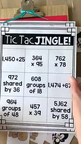 Christmas Math Games Activities December Holiday Centers by Think Grow ...