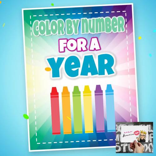 NO PREP -Color by Number through the year! PreK - Kinder by XOXO Beanie