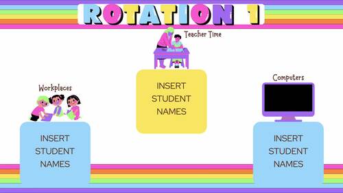 Rainbow Timed Math Rotation PowerPoint - Teaching tool by Teach with Jae
