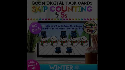Skip Counting by 5s to 100 Math Winter Boom Cards™ for Kindergarten ...