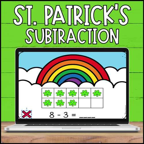 St. Patrick's Day Subtraction to 10 for Google Slides by Rhody Girl ...