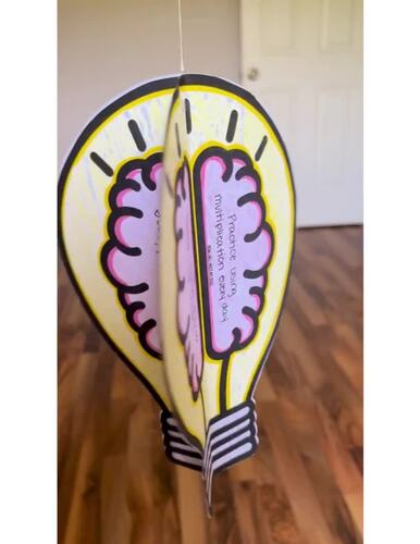 Goal Setting 3D Light Bulb Craft Activity | Back to School and New Year