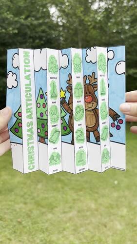 Christmas Articulation Agamograph Craft - December by Jennie's Speech Room