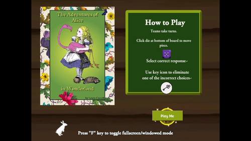 The Adventures of Alice in Wonderland Exam by Candace Horner | TPT
