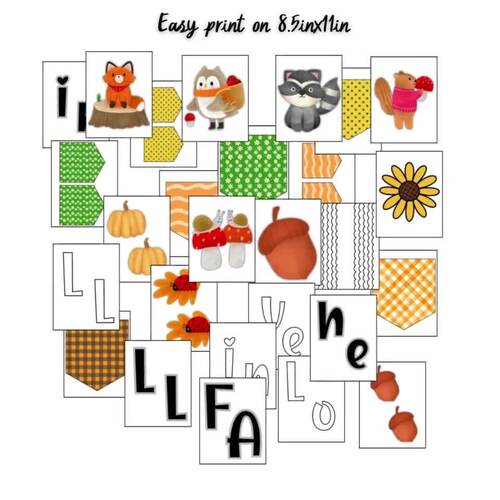 Hello Fall - Fall Bulletin Board Kit - Autumn Door Decor - Editable