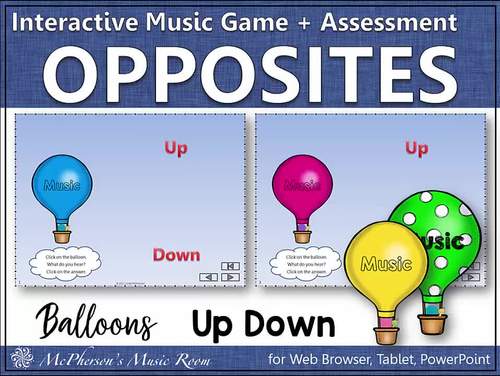 Up and Down Melodic Direction Interactive Music Game + Assessment ...
