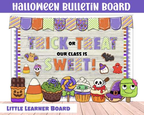 Cutesy Halloween Bulletin Board | October Classroom Door Decor ...
