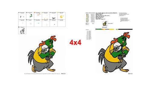 Disney Chicken Little and Buck Cluck father son hug embroidery designs ...