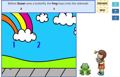 Digital Spring Following Directions with Before and After | TPT