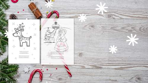 Coloriage et vocabulaire de Noël- Français & Anglais-Christmas-French ...