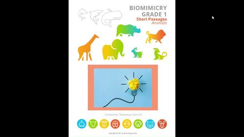Animated PPT: Biomimicry Short Stories & Questions for Primary Grades