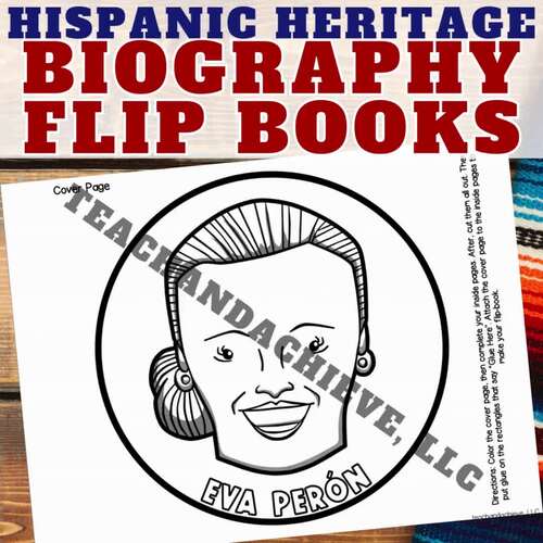 Hispanic Heritage Month Research Flip Book, Hispanic Heritage Biography ...