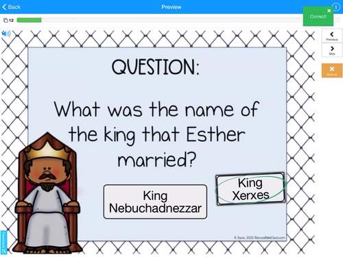 Esther Bible Trivia Online | BOOM CARDS to learn the Bible! | TPT