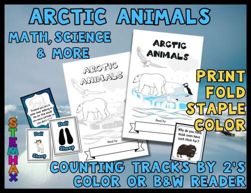 Arctic Animals Activities Literacy, Math & STEM Counting by 2s Sight Words