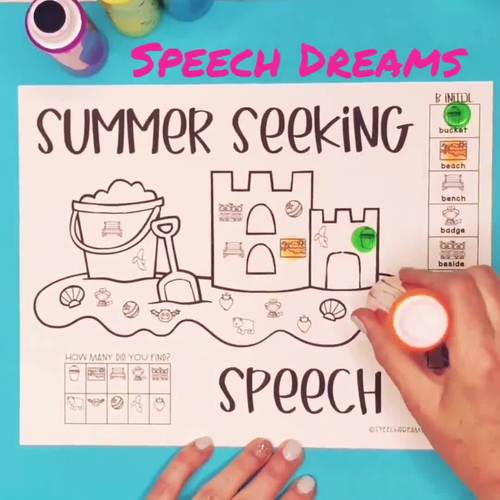 Spring Speech Therapy Activity Dot Art: NG Y Verbs Rhyming and more