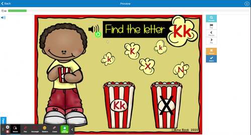 BOOM Cards: Popcorn Letter Recognition Part 1 by GroovyGarden | TPT