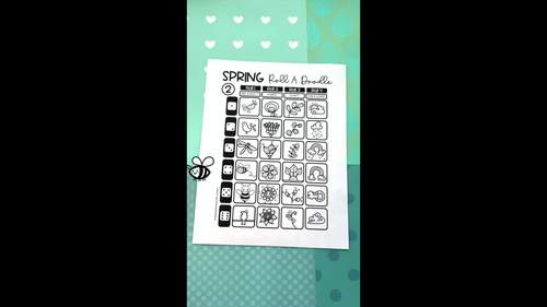 Roll A Spring Doodle • Easy Doodle Drawing for Kids | TpT