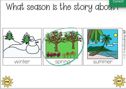 Spring is Here Book Companion | Speech Therapy | Boom Cards™ & Printable