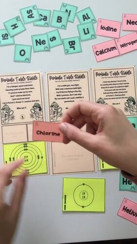 Periodic Table Riddles, Bohr Diagram Riddles by MsBioArtTeacher | TPT