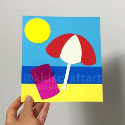 Beach Day Umbrella Summer Sun Sea Ocean Craft End of Year Vacation ...