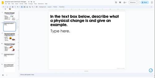 Physical and Chemical Changes Interactive Lesson | TPT