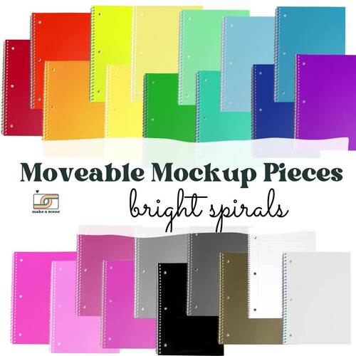 Bright Spirals Mock Up Movable Images | Transparent Background PNG