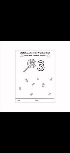 Grade 1 Mental Maths Worksheet - Color the Correct Answer by Happy ...