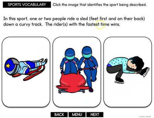 Winter Sports Speech Therapy Activities for Language Articulation Mixed ...