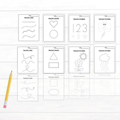 Preschool Tracing Worksheets | Prewriting | Fine Motor Skills | TPT