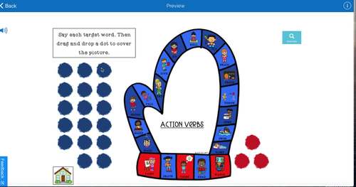 WINTER MITTEN, DIGITAL BOOM CARDS, LANGUAGE by SLP Britt | TPT