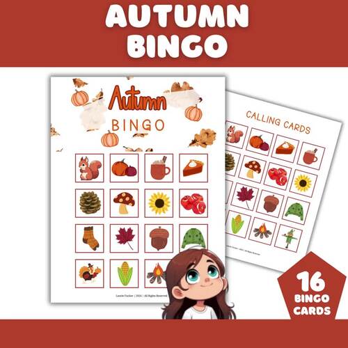 Autumn Bingo | Class Party Games by Colorful Creative Printables