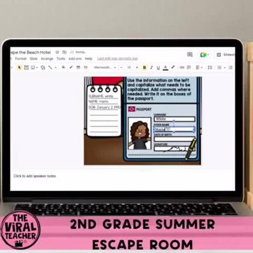 2nd Grade Math and ELA Summer Escape Room Google Slides™ by The Viral ...